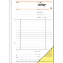 Sigel&reg; Kombinationsbuch (Auftrag/Lieferschein/Rechnung) SD017, DIN A5 hoch, 2 x 4 Blatt