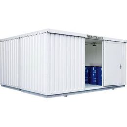 Gefahrstoffcontainer SAFE Tank 4000, isoliert, RAL 9002 grauwei&szlig;, B 5080 x T 4340 x H 2520 mm
