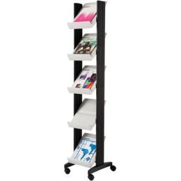 PAPERFLOW Mobiler Prospektst&auml;nder CORNER, grau
