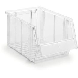 Sichtlagerkasten treston Serie 1930, Polystyrol, L 300 x B 186 x H 156 mm, 5 L, transparent