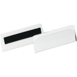 Etikettentasche Durable Hard Cover, magnetisch, scannertauglich, B 100 x H 38 mm, PET-Hartfolie, transparent