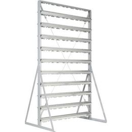 St&auml;nderregal, 2-seitig best&uuml;ckbar, 20 Reihen, ohne Sichtlagerk&auml;sten, B 1145 x T 800 x H 1950 mm, Stahl, anthrazitgrau RAL 7016
