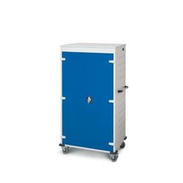 Laptopwagen mit Ladefunktion, 2-Punkt-Verriegelung, Feststellbremse, 26 F&auml;cher, B 920 x T 500 x H 1540, enzianblau