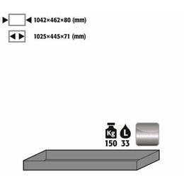 Wannenboden Standard f&uuml;r ASECOS Sicherheitsschr&auml;nke der Q30, Q90 und S90 Serie, Edelstahl 1.4016, B 1042 x T 462 x H 80 mm, 33 l, bis 150 kg