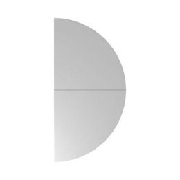 Ansatztisch-Set ULM, mit St&uuml;tzfu&szlig;, B 1600 x T 800 x H 650-850 mm, lichtgrau