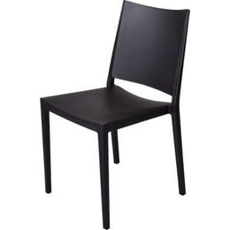 Konferenzstuhl Florence, stapelbar bis 4 St&uuml;ck, UV- & wasserbest&auml;ndig, Sitzh&ouml;he 460 mm, L 560 x B 460 x H 820 mm, Polypropylen, schwarz, 4 St&uuml;ck