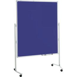Maul Moderationstafel Pro, B 1200 x H 1500 mm, Whiteboard/Textil, blau