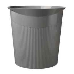 Papierkorb HAN LOOP, f&uuml;r den Innenbereich, Volumen 13 l, pflegeleicht, &Oslash; 280/226 x H 287 mm, Kunststoff, dunkelgrau