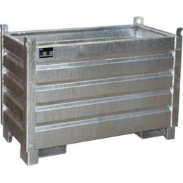 Bauer Sammelbeh&auml;lter-System SBS 500, L 600 x B 1200 x H 850 mm, bis zu 3-fach stapelbar, lackiert, mit Transportwagen, feuerverzinkt