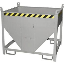 Bauer Silobeh&auml;lter SGS 50, mit Schieberverschluss, L 1000 x B 1200 x H 1025 mm, 0,5 m&sup3;, bis 750 kg, Stahl, Mausgrau