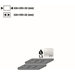 Einlegewanne f&uuml;r ASECOS Sicherheitsschr&auml;nke der UB90 Serie, Polyethylen, schwarz, B 426 x T 205 x H 20 mm, 1,5 l
