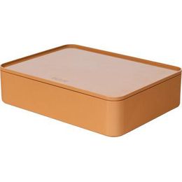 Utensilienbox HAN Allison Smart-Organizer, stapelb., mit Deckel, rutschfeste Gummif&uuml;&szlig;e, ABS-Kunststoff, caramel-brown
