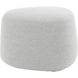 Polsterm&ouml;bel Leyform GOGO Pouf, klein, oval, B 550 x T 515 x H 440 mm, mit Gleitern, Stoffbezug, hellgrau