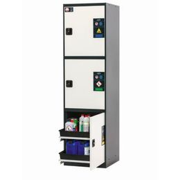 Chemikalienschrank ASECOS CS-CLASSIC-MultiRisk, Fl&uuml;gelt&uuml;ren, Front Reinwei&szlig;, B 545 x T 520 x H 1950 mm