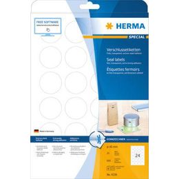Herma Verschluss-Etiketten Nr. 4236 auf DIN A4-Bl&auml;ttern, 600 Etiketten, 25 Bogen