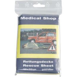 Holthaus Medical Rettungsdecke Medical Shop, L 2000 x B 1600 mm, aluminiumbedampfte Polyesterfolie, gold-silber