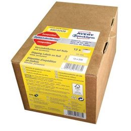 Avery Zweckform Versand Rollenetiketten, Papier, 54 x 101 mm, selbstklebend, wei&szlig;, 2640 Etiketten, 12 Rollen