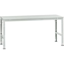 Manuflex Arbeitstisch UNIVERSAL Standard, 2000 x 1000 mm, Kunststoff lichtgrau, lichtgrau