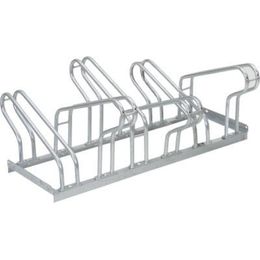B&uuml;gelparker, 2-seitig, f&uuml;r Reifen bis B 55 mm, B 1050 x T 3200 x H 500 mm, Stahl feuerverzinkt, 6 Einstellpl&auml;tze, montiert