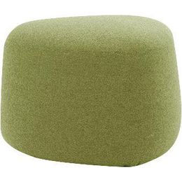 Polsterm&ouml;bel Leyform GOGO Pouf, klein, oval, B 550 x T 515 x H 440 mm, mit Gleitern, Stoffbezug, hellgr&uuml;n