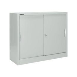 Sch&auml;fer Shop Sch&auml;fer Shop Select Schiebet&uuml;renschrank MS iCONOMY, Stahl, 3 Ordnerh&ouml;hen, B 1200 x T 400 x H 1215 mm, lichtgrau RAL 7035