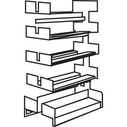 Kerkmann Variabo Freiarmregal, Anbaufeld, doppelseitig, 250 mm Fachtiefe, 1000 x 2000 mm