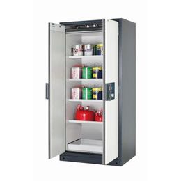 Sicherheitsschrank Typ 90 ASECOS Q-CLASSIC-90, Fl&uuml;gelt&uuml;ren, Front Reinwei&szlig;, B 893 x T 615 x H 1953 mm