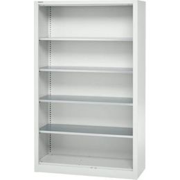 Sch&auml;fer Shop Sch&auml;fer Shop Select Regalschrank MS, 5 OH, B 1200 x T 500 x H 1935 mm, Stahlblech, Lichtgrau