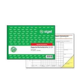Rapport/Wochenbericht Sigel SD029, selbstdurchschreibend, DIN A5 quer, 2 x 40 Blatt