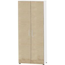 Schäfer Shop Schäfer Shop Select Schrank SET UP, 6 OH, abschließbar, B 800 x T 420 x H 2240 mm, weiß/Wildeiche