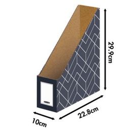 Stehsammler BANKERS BOX&reg; D&eacute;cor, FSC&reg;-zertifizierter Karton, L 237 x B 106 x H 303 mm, f&uuml;r DIN A4 Formate, mitternachtsblau, 5 St&uuml;ck