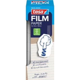 Tesafilm&reg; Paper Klebefilm, transparent, 19 mm x 33 m, leise abrollend, l&ouml;sungsmittelfrei, 1 Rolle