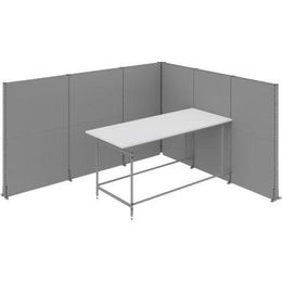 Sch&auml;fer Shop Schallschutz Stellwand System Otto Kind Meeting Point, 6 x 1-seitige Akustikw&auml;nde & 1 Tisch mit B 2500 mm, Gesamtma&szlig;e B 3630 x T 3130 x H 2000 mm