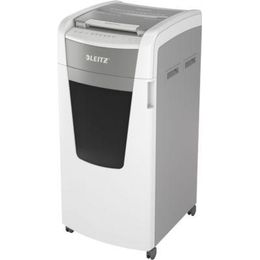 Leitz IQ Autofeed Office Pro 600 Aktenvernichter P5, Vollautomatik, Mikroschnitt 2 x 15 mm, 110 l, 600 Blatt Schnittleistung, mit Rollen, wei&szlig;