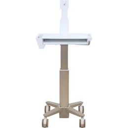 Ergotron CareFit&trade; 2.0 Dokumentationswagen, mit Gelenk f&uuml;r Display, bis 27", 2 Ablageebenen, auf Rollen, wei&szlig;/warmgrau