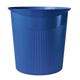 Papierkorb HAN LOOP, f&uuml;r den Innenbereich, Volumen 13 l, pflegeleicht, &Oslash; 280/226 x H 287 mm, Kunststoff, blau