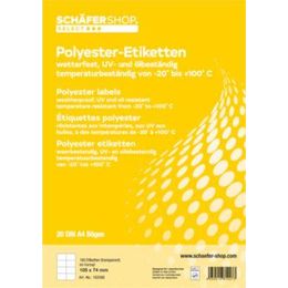 Sch&auml;fer Shop Sch&auml;fer Shop Select Wetterfeste Etiketten, 105 x 74 mm, transp. matt, 20 Blatt