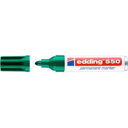 Edding 550 Permanent Marker, Rundspitze 3-4 mm, gr&uuml;n, 1 St&uuml;ck