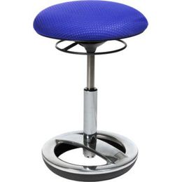 Topstar Fitness-Hocker SITNESS BOB, ergonomisches Sitzen, Sitzh&ouml;he 440 bis 570 mm, blau, Gestell verchromt