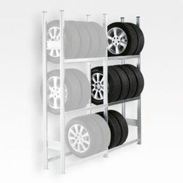 Sch&auml;fer Shop R&auml;derregal R 3000, Anbaufeld, H 2490 x B 2019 mm, 3 Traversenpaare