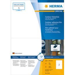 Herma wetterfeste Etiketten Nr. 9541, aus Polyesterfolie, 80 Etiketten, 40 Bogen