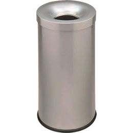 Papierkorb Cocorito, feuerfest, Inhalt 50 Liter, mit Deckel, silber