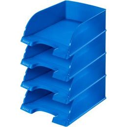 Leitz&reg; Ablagekorb Plus Jumbo 5233, DIN A4, 4 St&uuml;ck, blau