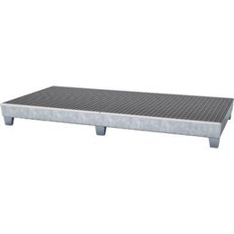 ASECOS Auffangwanne WG 28, f&uuml;r 8 x 200 l F&auml;sser, verzinkt