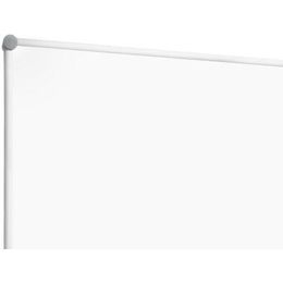 Whiteboard 2000 Maulpro, wei&szlig; kunststoffbeschichtet, Rahmen platingrau, 1200 x 900 mm