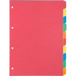 Sch&auml;fer Shop Kartonregister Sch&auml;fer Shop Select, 1er Pack, 4-fach Lochung, 160 g/qm Recyclingkarton, 10-teilig