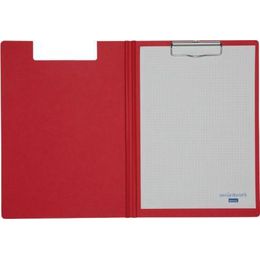 Schreibmappe Maul Maulbalance, A4, Klemmweite 8 mm, individualisierbar, aufh&auml;ngbar, L 323 x B 234 x H 16 mm, Karton, recycelbar, rot