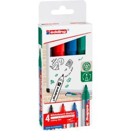 Edding 360 Whiteboard Marker, farbsortiert, 4er Set, Rundspitze