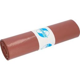 Deiss PREMIUM&reg; Abfalls&auml;cke, 120 Liter, Recycling-LDPE, robust und vielseitig, B 700 x H 1100 mm, braun, 250 St&uuml;ck