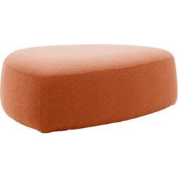 Polsterm&ouml;bel Leyform GOGO Pouf, gro&szlig;, oval, B 1240 x T 1090 x H 440 mm, mit Gleitern, Stoffbezug, terracottabraun